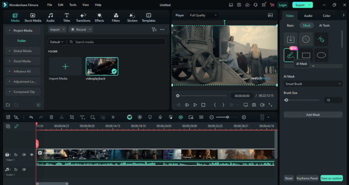 AI Smart Masking in Filmora: Effortless Object Tracking and Editing